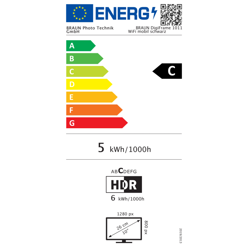 BRAUN DigiFrame 1011 WiFi mobil schwarz
